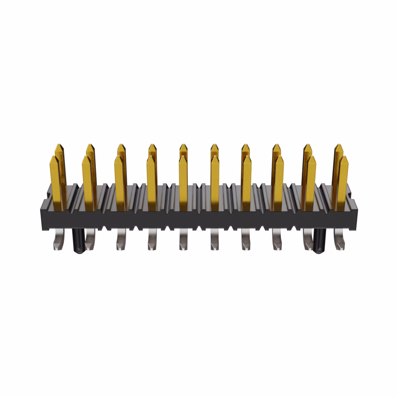 Milli-Grid Header, Vertical, Surface Mount, 20 Circuits, 0.38µm Gold (Au) Plating, Mating Pin Length 3.20mm, with Pegs, Tube, Lead-Free for sale
