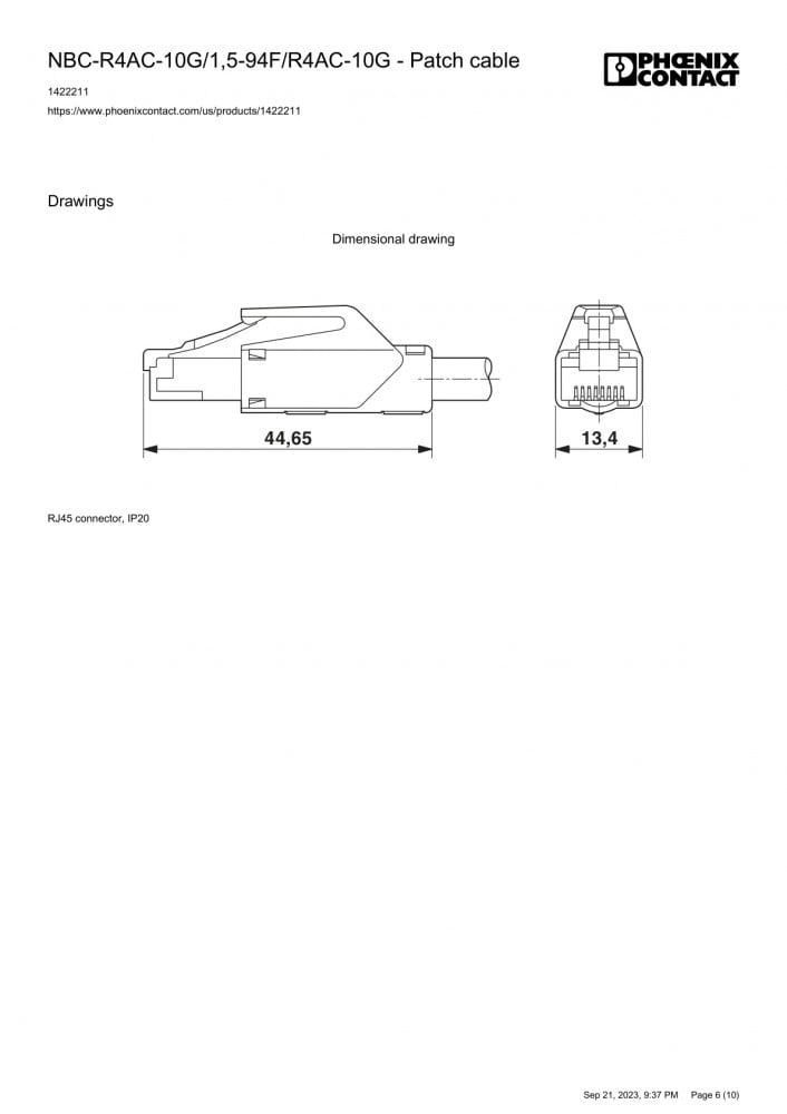 Phoenix Contact 1422211 technical document page 6