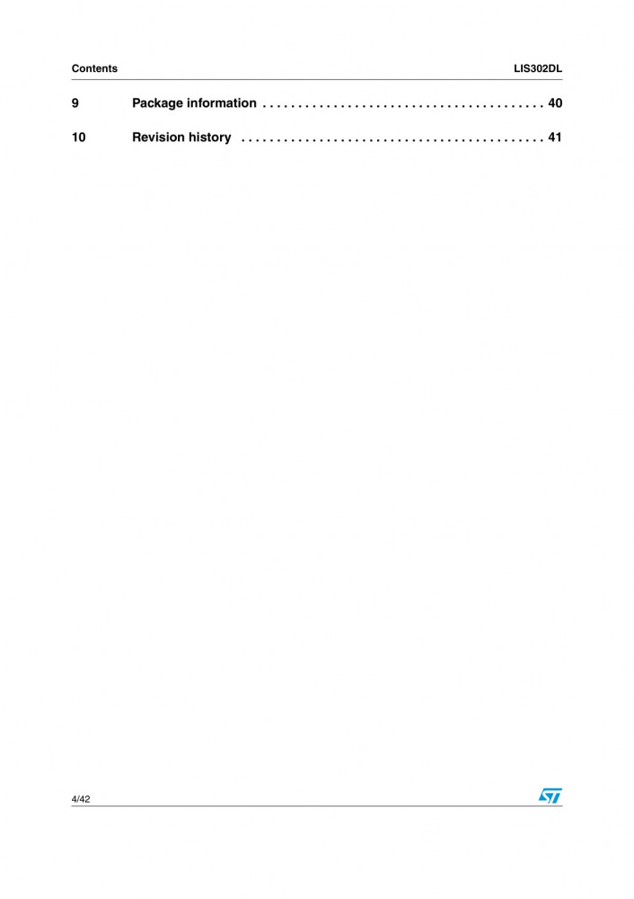 LIS302DL datasheet page 4
