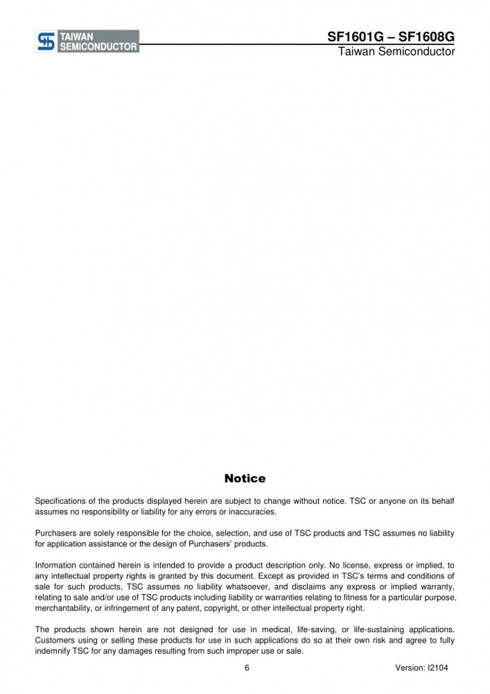 SF1608G datasheet page 6