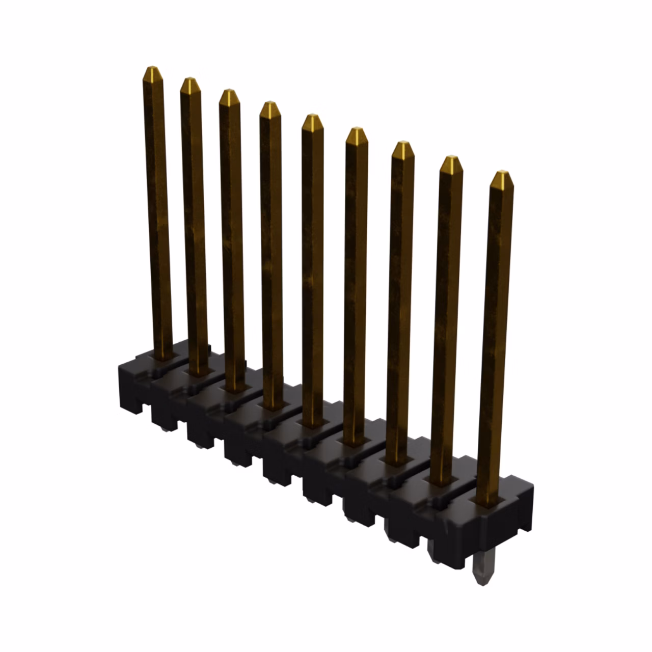 KK 396 Breakaway Header, Vertical, 9 Circuits, 0.38µm Gold (Au) Selective Plating, Pin Length 28.45mm for sale