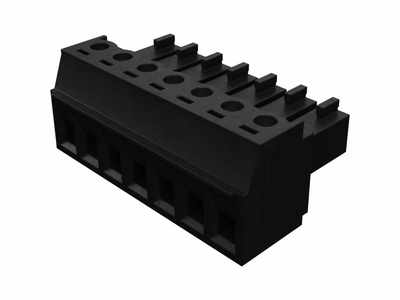 3.81mm Pitch Eurostyle Horizontal Plug, with Standard Imprinting, Black, 7 Circuits for sale