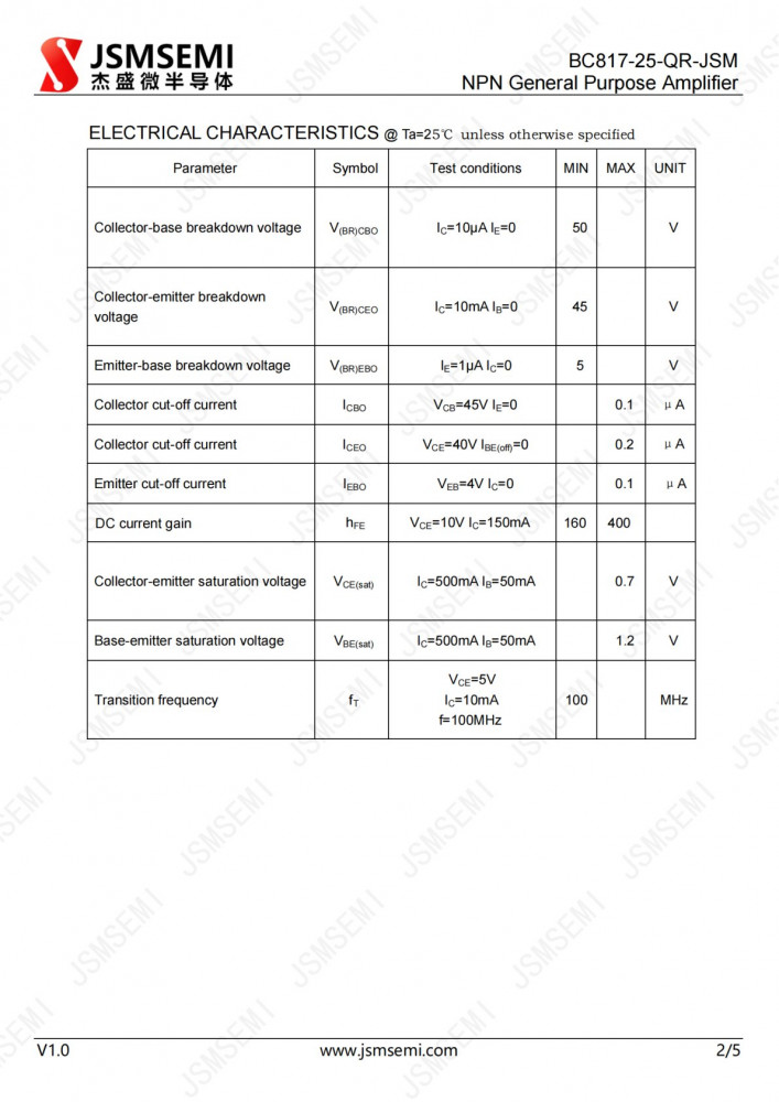 BC817-25-QR-JSM datasheet page 2