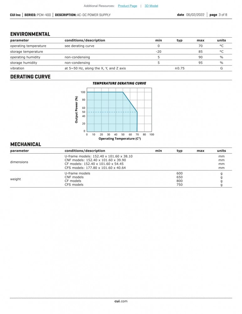 PCM-400 datasheet page 3