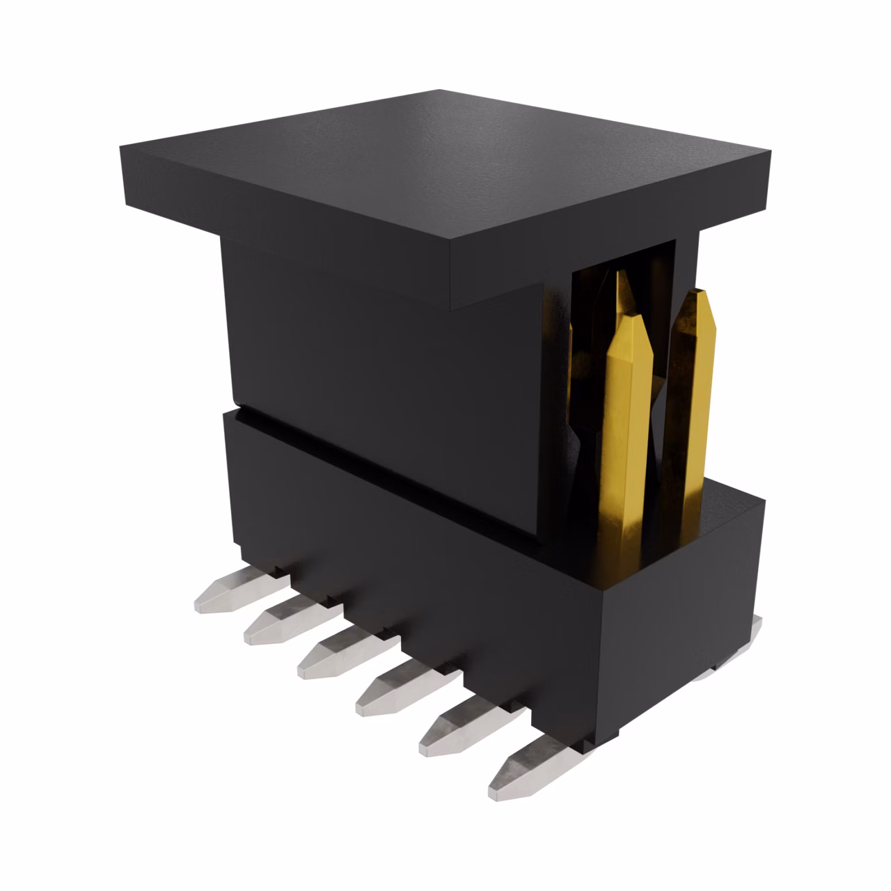 1.27mm Pitch Board-to-Board Header, Dual Row, Surface Mount, Vertical, 0.38µm Gold (Au) Plating, Mating Pin Length 3.05mm, with Cap, without Peg, Embossed Tape on Reel Packaging, 12 Circuits, Lead-Free for sale