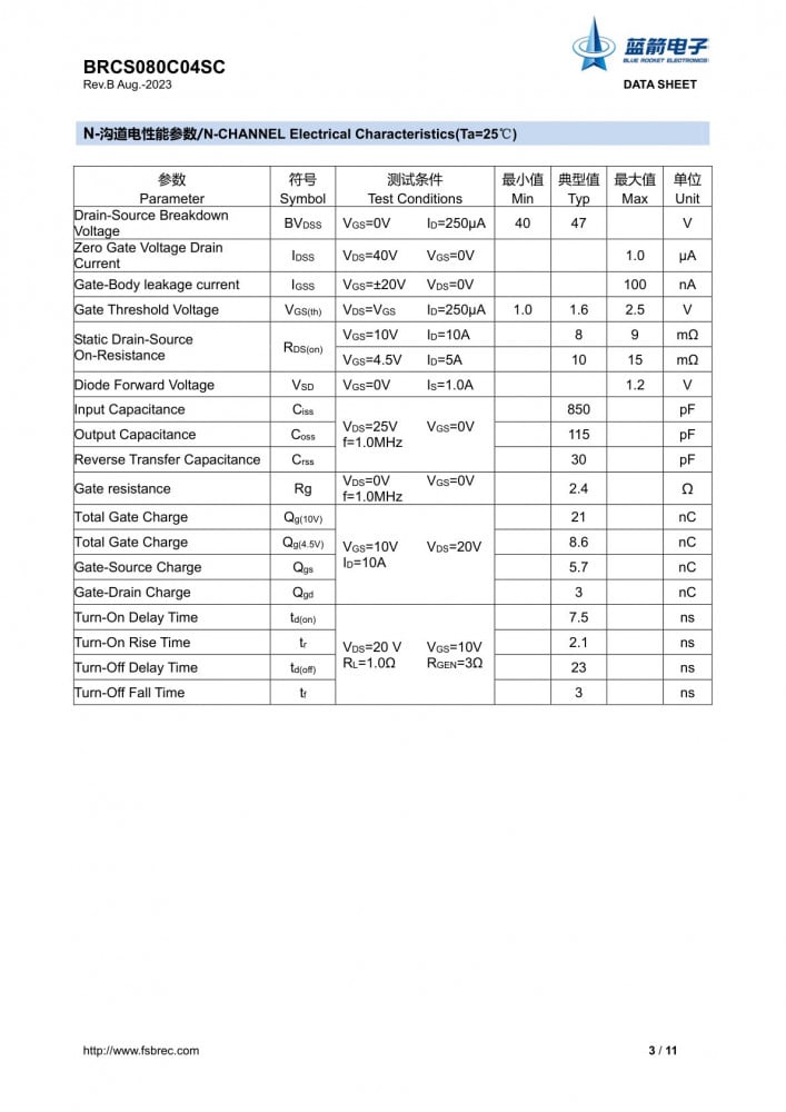 BRCS080C04SC datasheet page 3