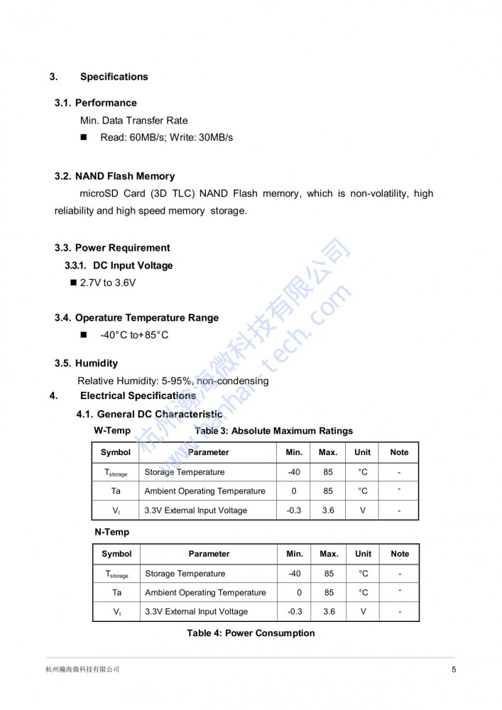 HHW128GTFT-D1 datasheet page 5