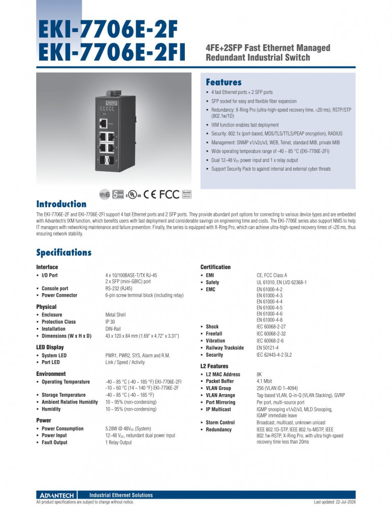 EKI-7706E-2FI product documentation page 1