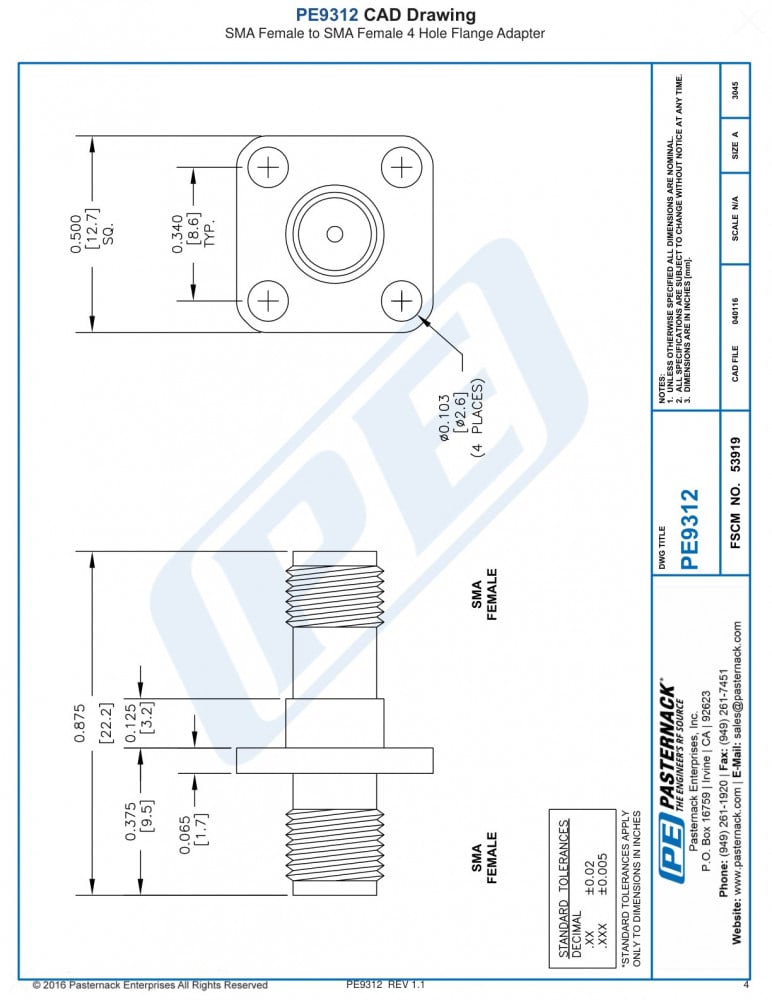 PE9312 technical document page 4