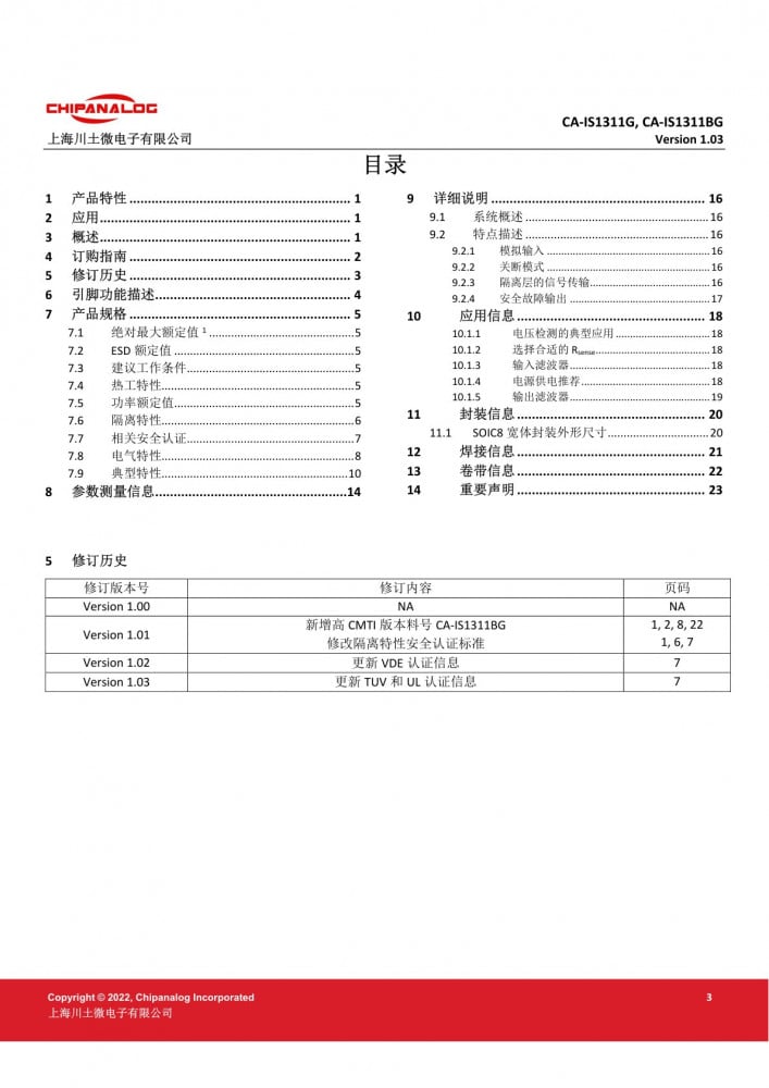 CA-IS1311BG datasheet page 3