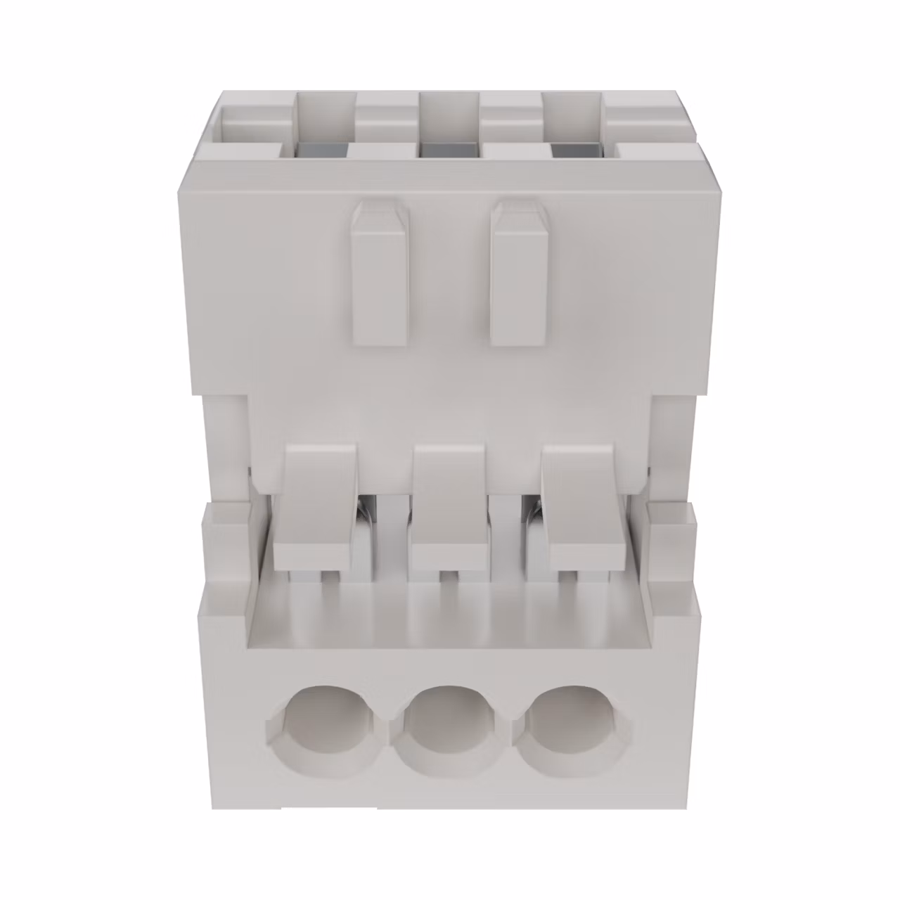 Appli-Mate RAST 2.5 IDT Connector, 2.50mm Pitch, Direct/Indirect, Female, Beaded Terminal, 3 Circuits, Position Keys A and D Removed, 1 Slotted and 1 Open Endwall for sale