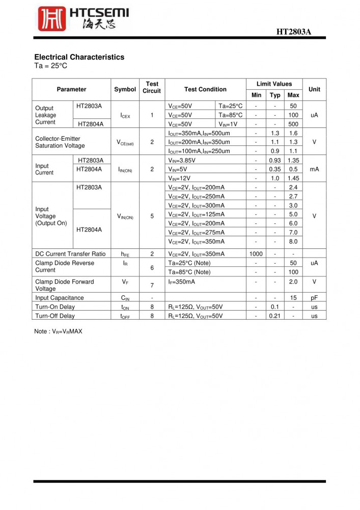 HT2803A datasheet page 3