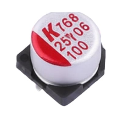 KEMET A784MS107M1JLAV028 Aluminum-Polymer Capacitor