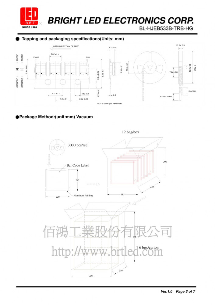 BL-HJEB533B-TRB-HG datasheet page 3