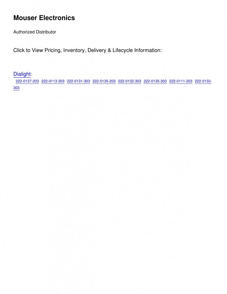 Dialight 222-0131-303 technical document page 2