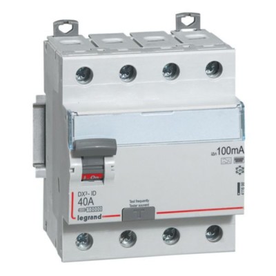 DX³ - RCCB 4P 40A 100mA F type - 400V AC residual current protection - Short-time delayed tripping - DIN rail mounting IP20 for sale