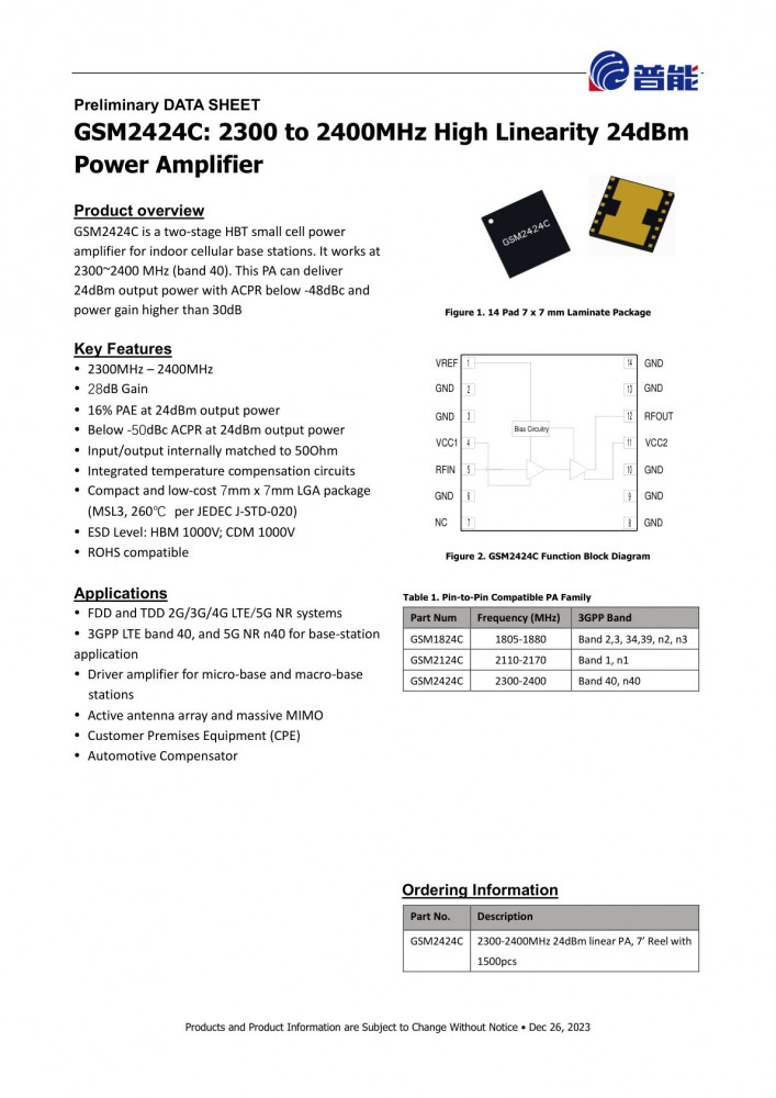 GSM2424C technical document preview