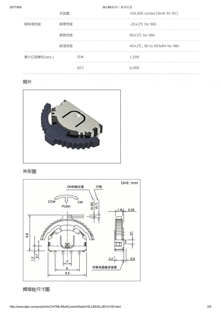SLLB510100 external dimensions drawing