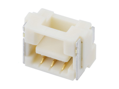 DuraClik Wire-to-Board Header, Single Row, Right-Angle, 7 Circuits, Gold (Au) Plating, Natural