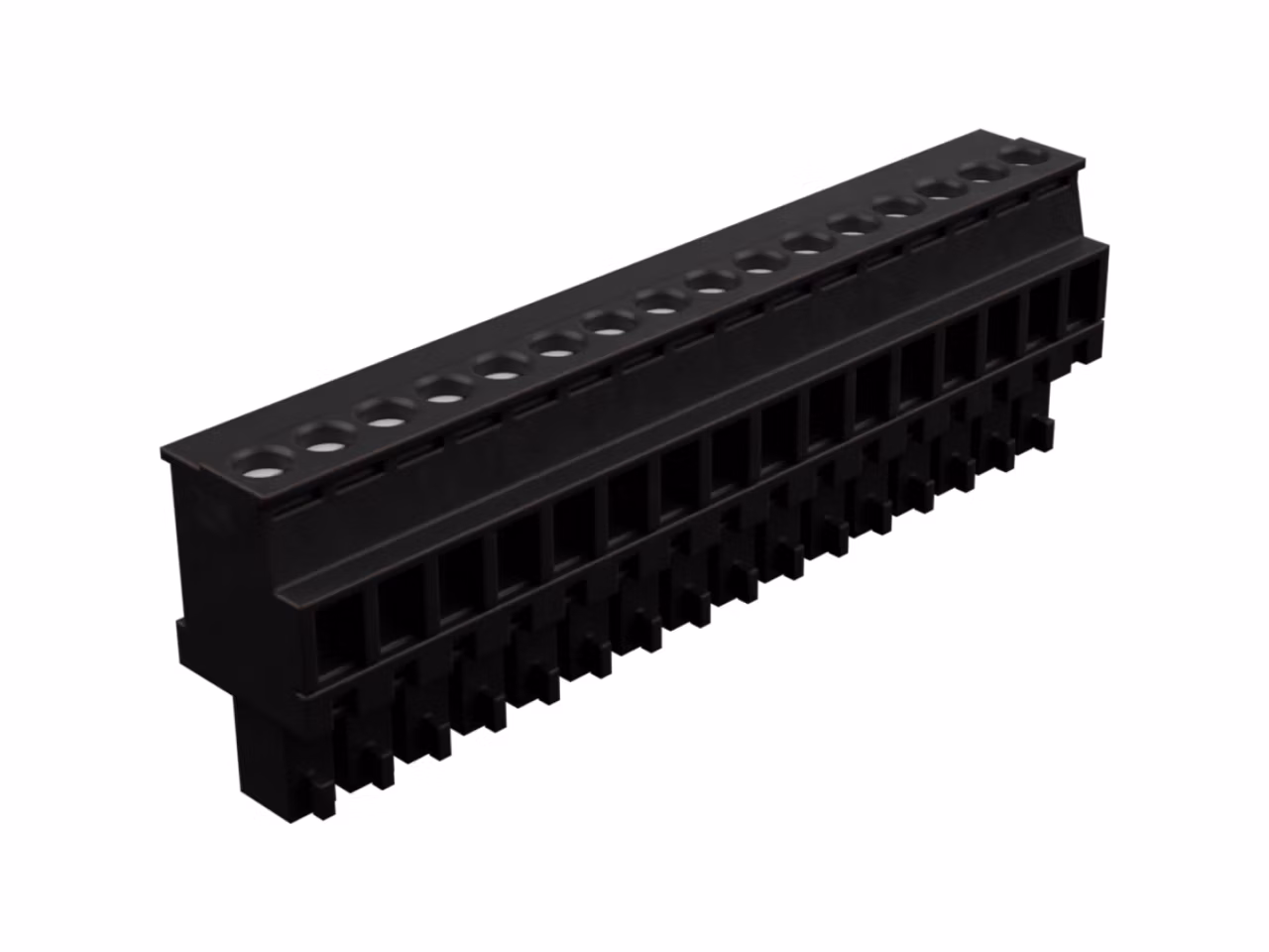 3.81mm Pitch Eurostyle Vertical Plug, with Standard Imprinting, Front Wire Entry, Black, 16 Circuits for sale