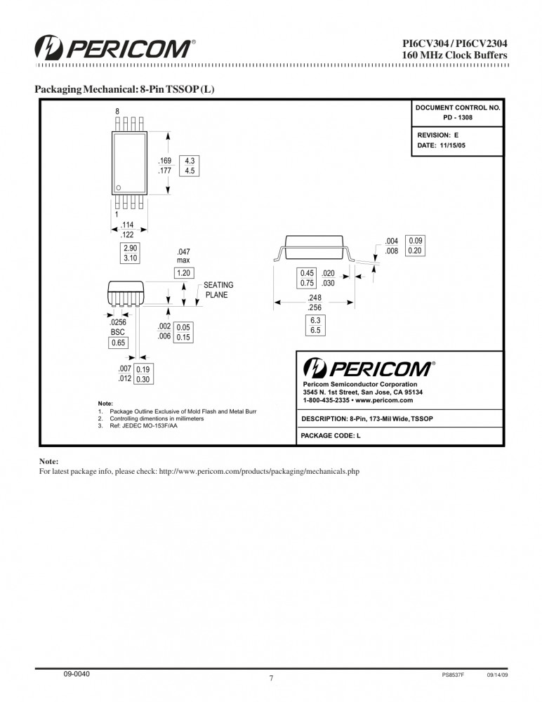 PI6CV2304WEX datasheet page 7