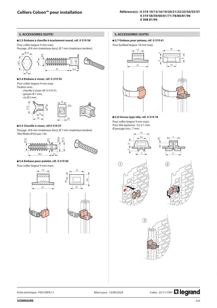 Legrand Colson technical document, page image 3