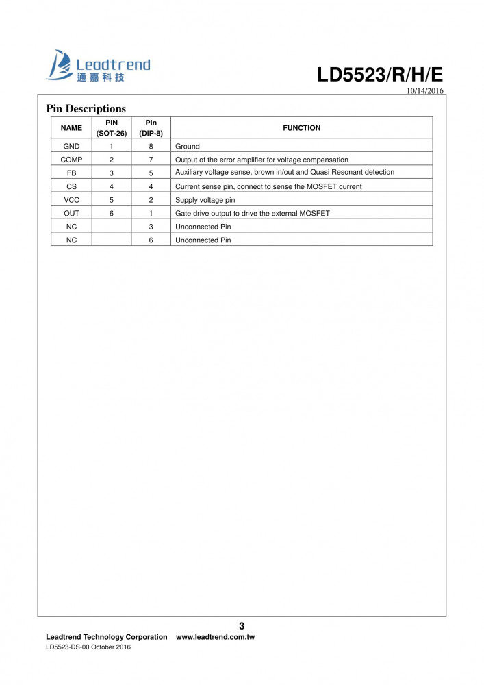 LD5523 datasheet page 3