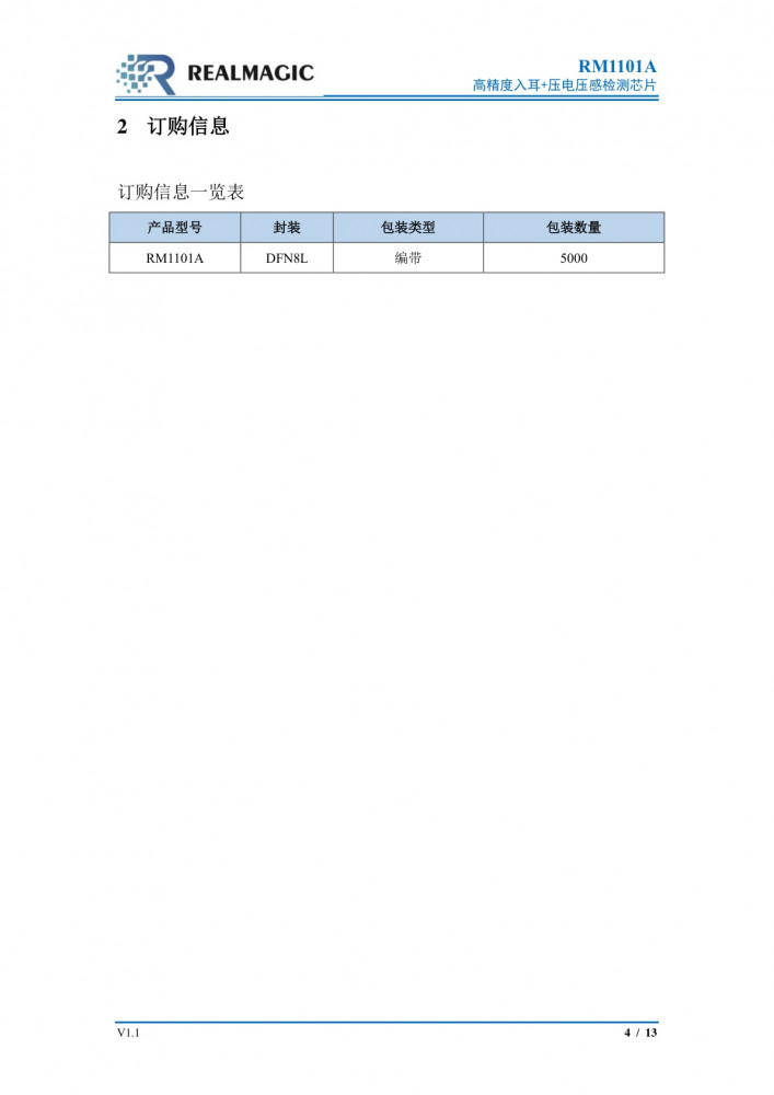RM1101A datasheet page 4