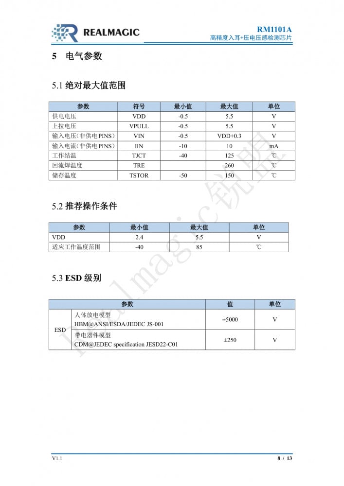RM1101A datasheet page 8