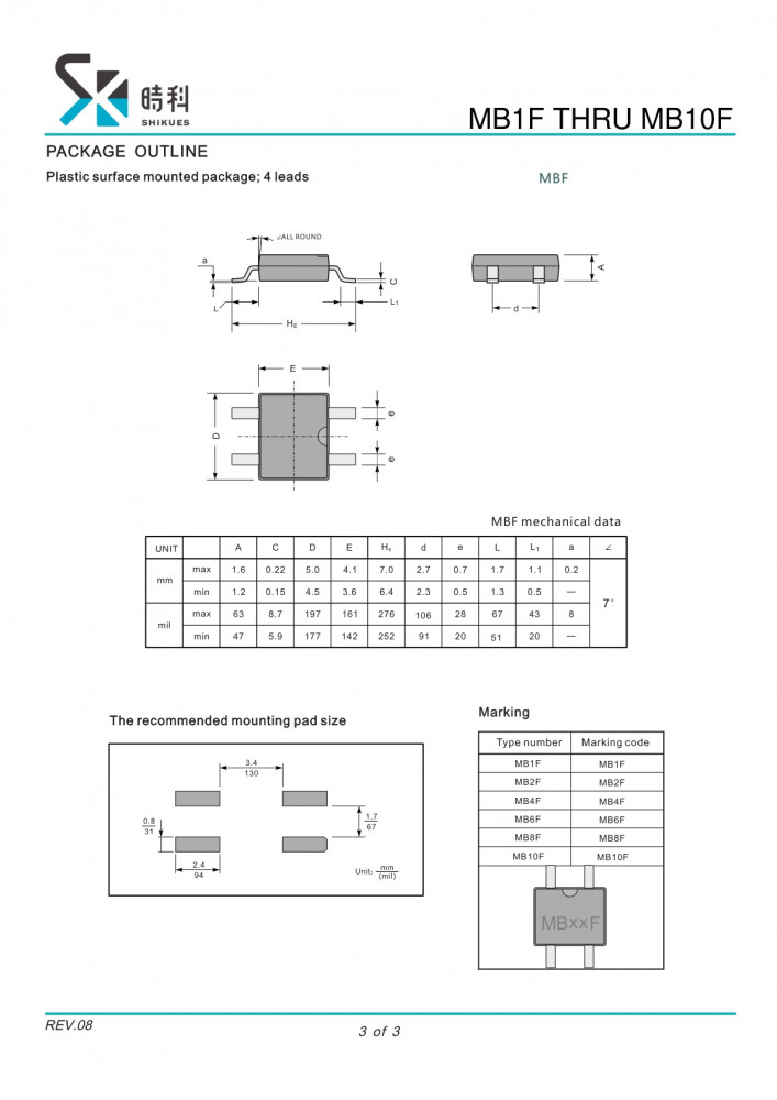 MB6F datasheet page 3