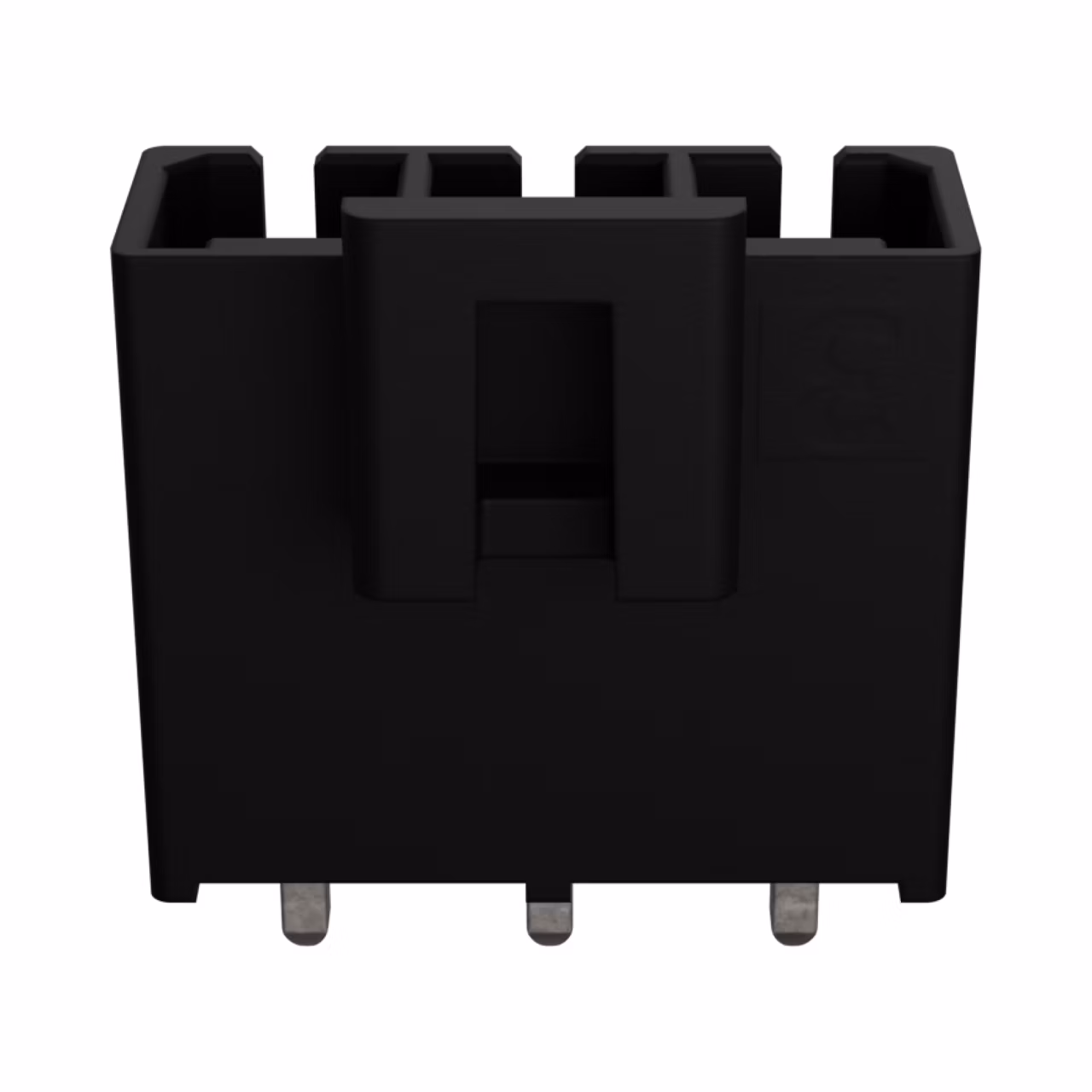 Mega-Fit Vertical Header, 5.70mm Pitch, Single Row, 3 Circuits, 0.76µm Gold (Au) Plating, Glow-Wire Capable, Tape and Reel, Black for sale