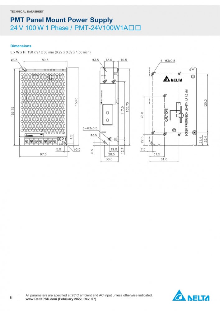 DELTA PMT-24V100W1AA datasheet page 6
