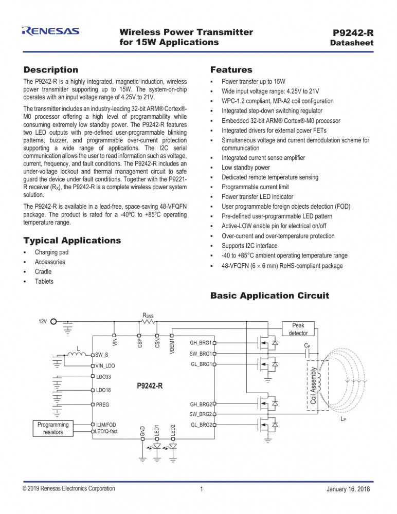 P9242-RNDGI datasheet page 1
