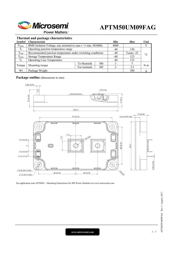 APTM50UM09FAG datasheet page 3