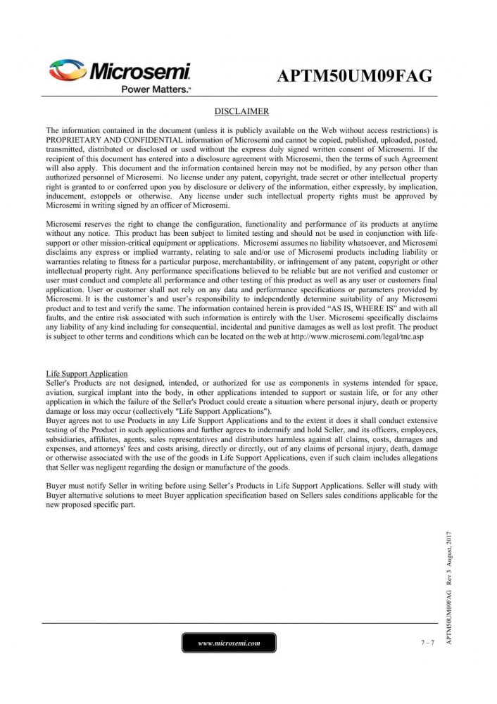 APTM50UM09FAG datasheet page 7