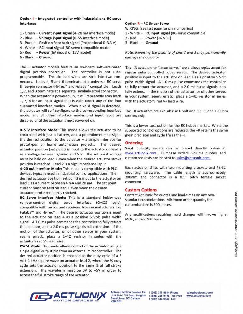L12 actuator technical document page 3