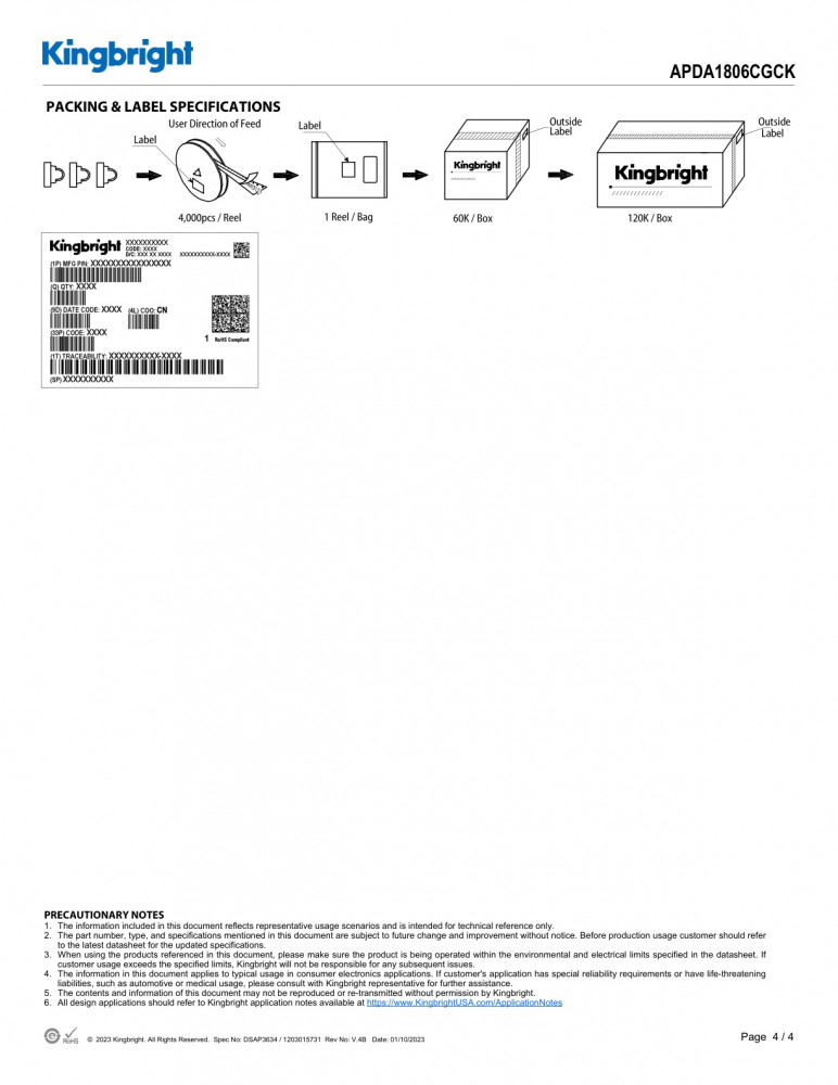 APDA1806CGCK datasheet page 4