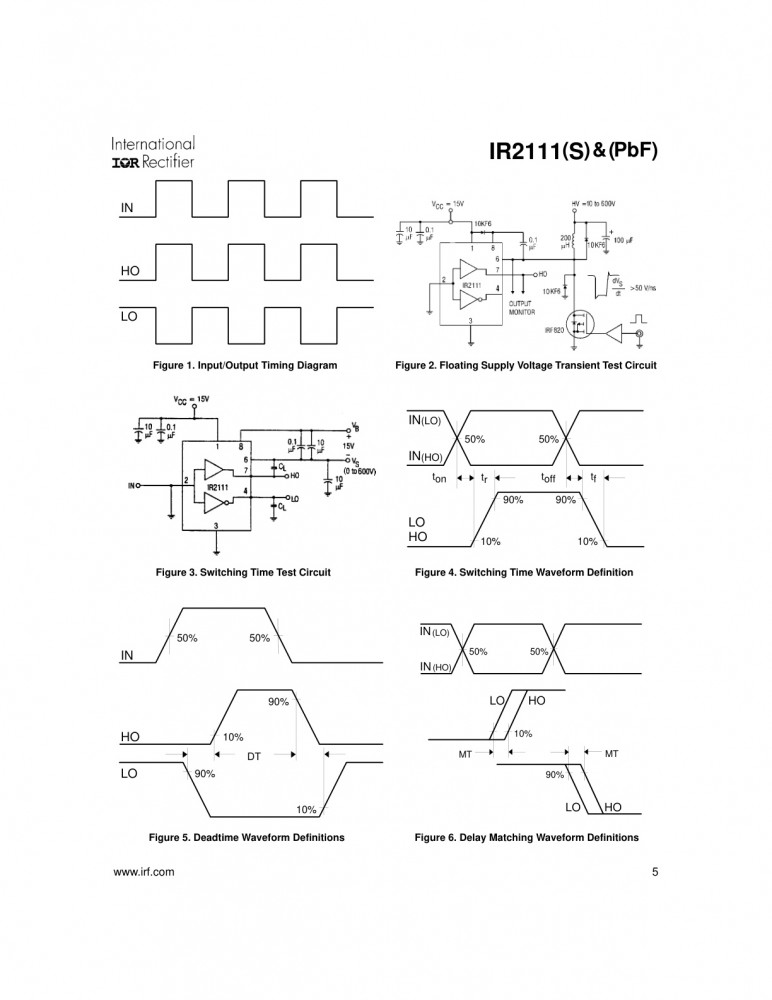 IR2111SPBF datasheet page 5