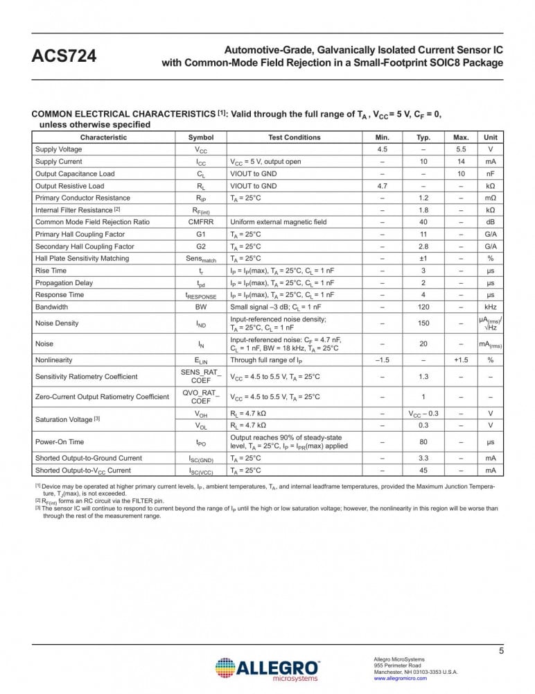 ACS724 datasheet page 5