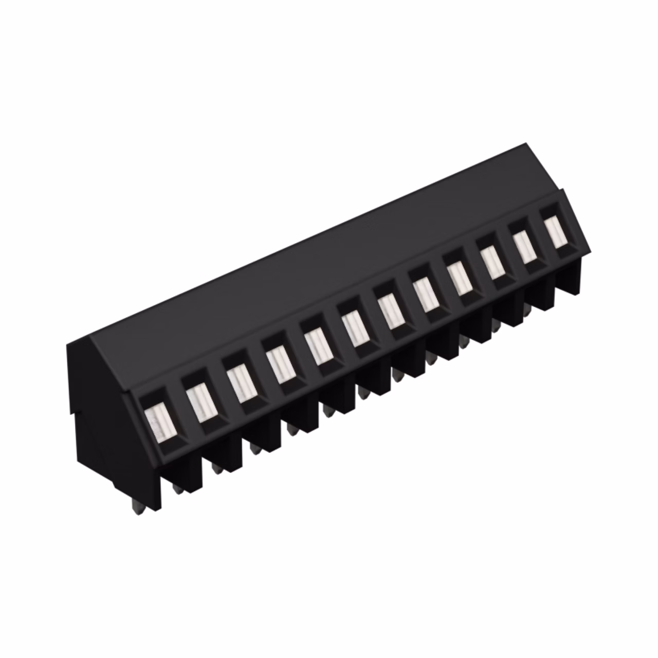 5.00mm Pitch Beau Eurostyle Low Profile, 35° Wire Entry, Single Level Modular Terminal Block, 12 Circuits for sale