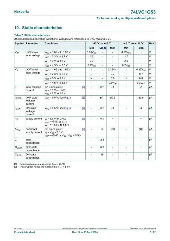 74LVC1G53DP,125 datasheet page 5