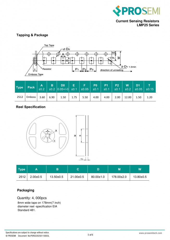 LMP25 datasheet page 5