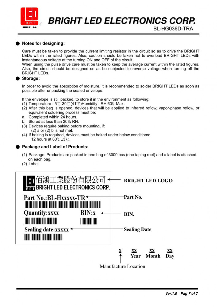 BL-HG036D-TRA datasheet page 8