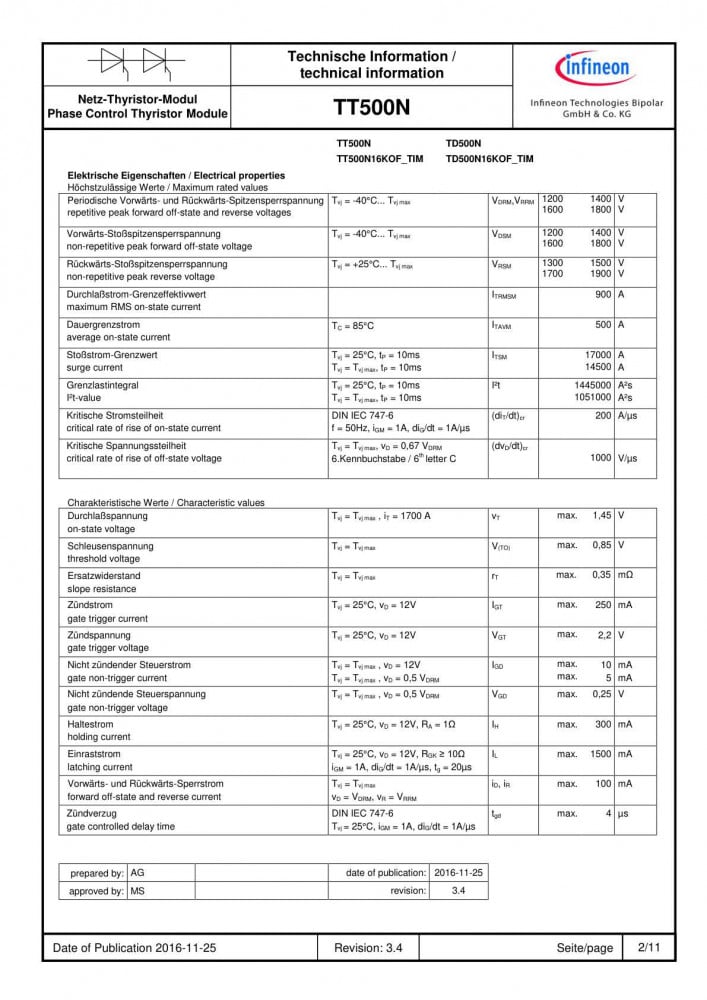 TD500N16KOF datasheet page 2