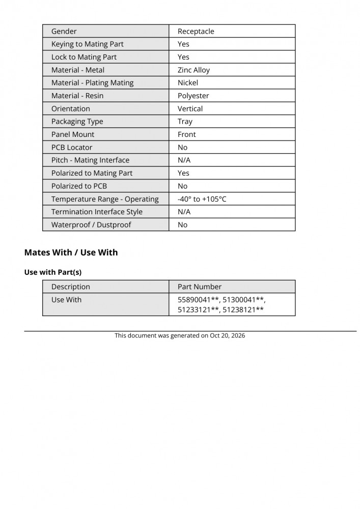 MOLEX 563771200 technical document preview 3