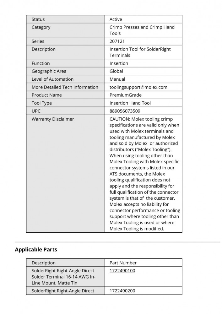 Technical document page 2 for Molex 638121600