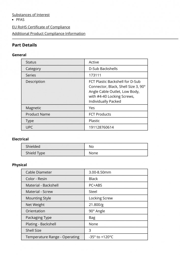 MOLEX 1731110390 technical document, page 2