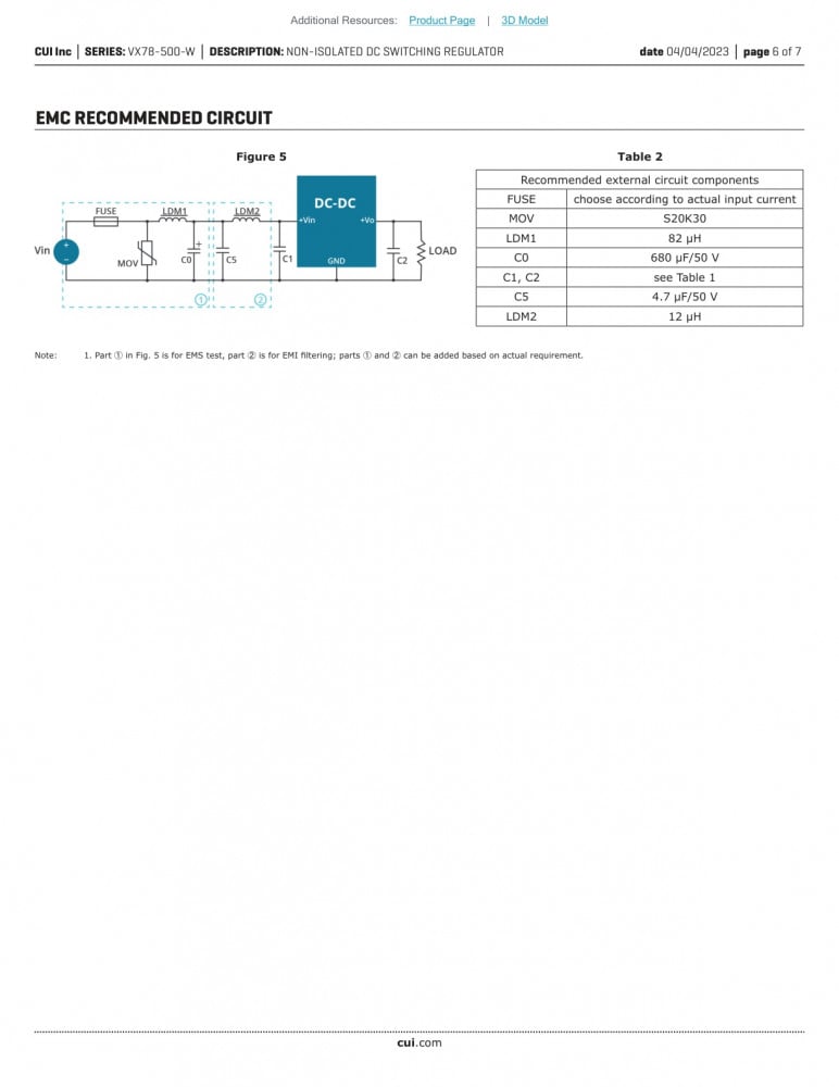 VX7805-500-W datasheet page 6