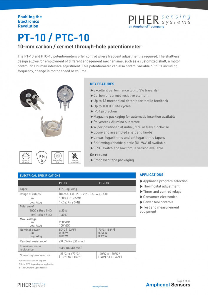 PT10MV11-104A2020-S datasheet page 1
