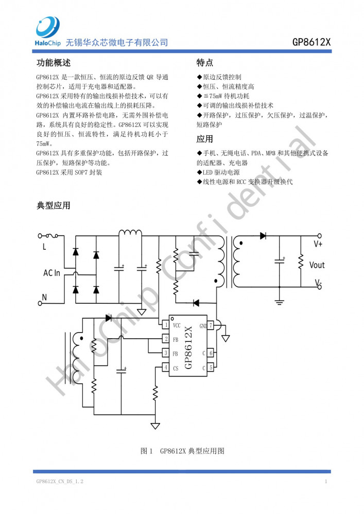 GP8612C datasheet page 1